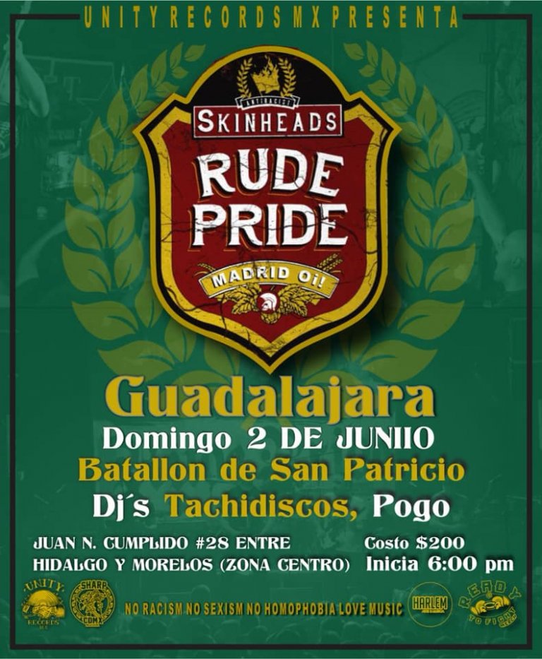 Rude Pride en Guadalajara | 2 de Junio 2019 | Harlem Arte & Música