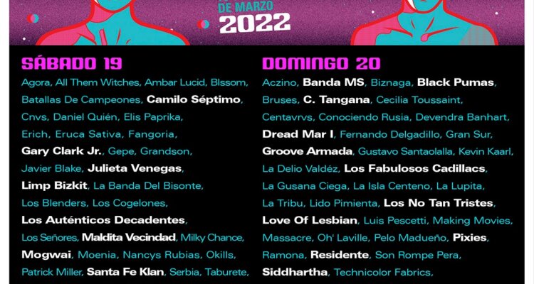 Cartel VL2022 - Setlist.me | Tu guía de los mejores conciertos de México
