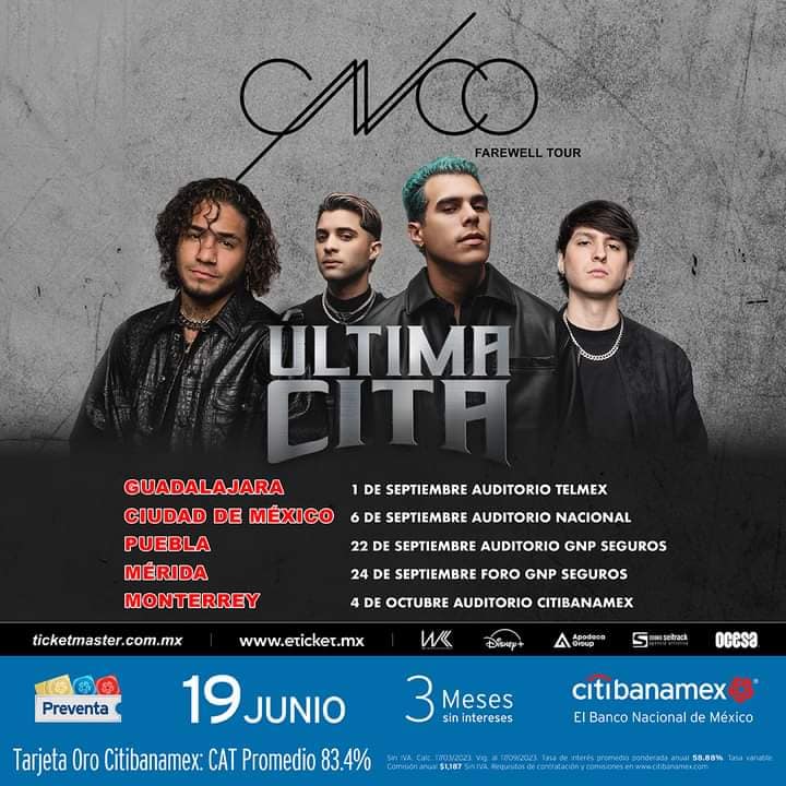CNCO se despide en grande con su "Última Cita Tour" en México