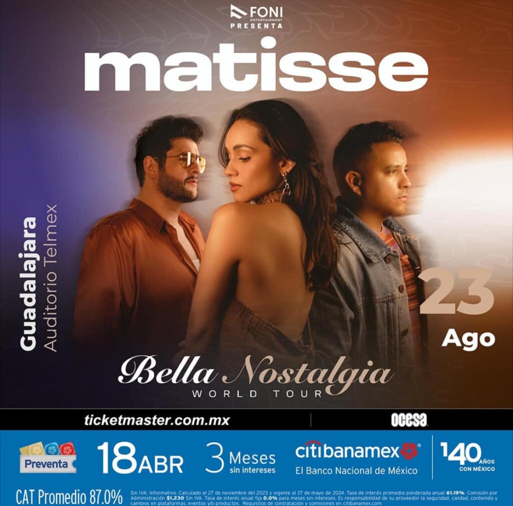 Llega a Guadalajara el "Bella Nostalgia World Tour" de Matisse