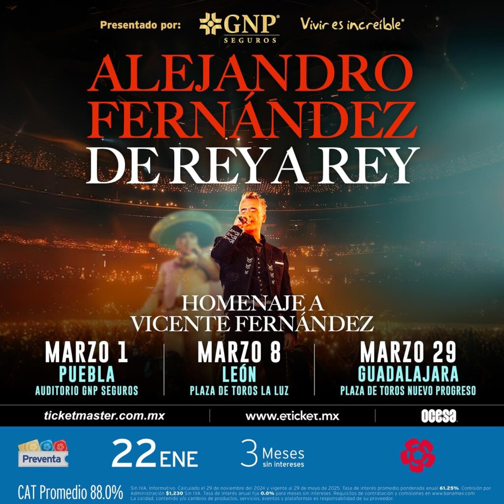 Alejandro Fernández: “De Rey a Rey” en la Nuevo Progreso
